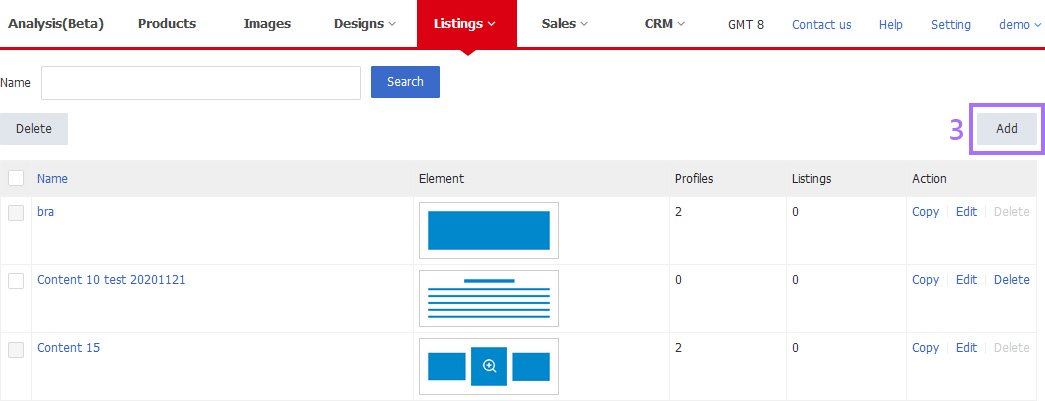 Content display - PushAuction